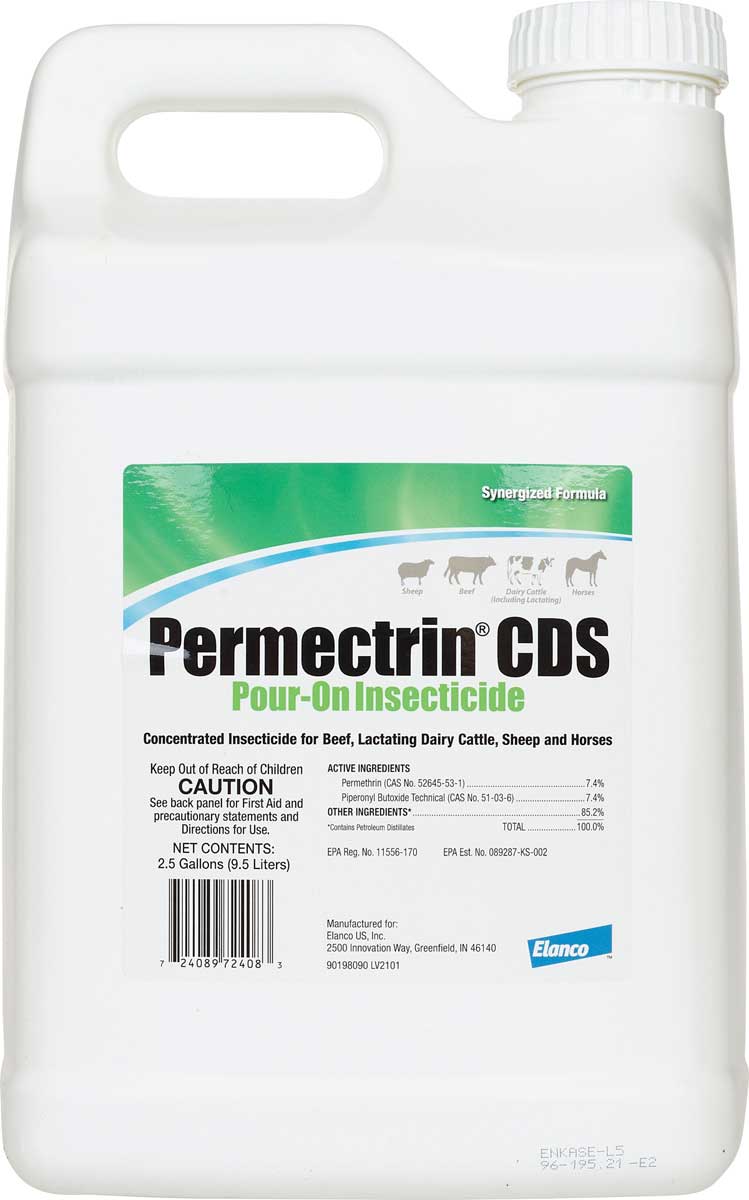 Elanco - Permectrin CDS Pour-On Concentrated Insecticide - 2.5 gal ...
