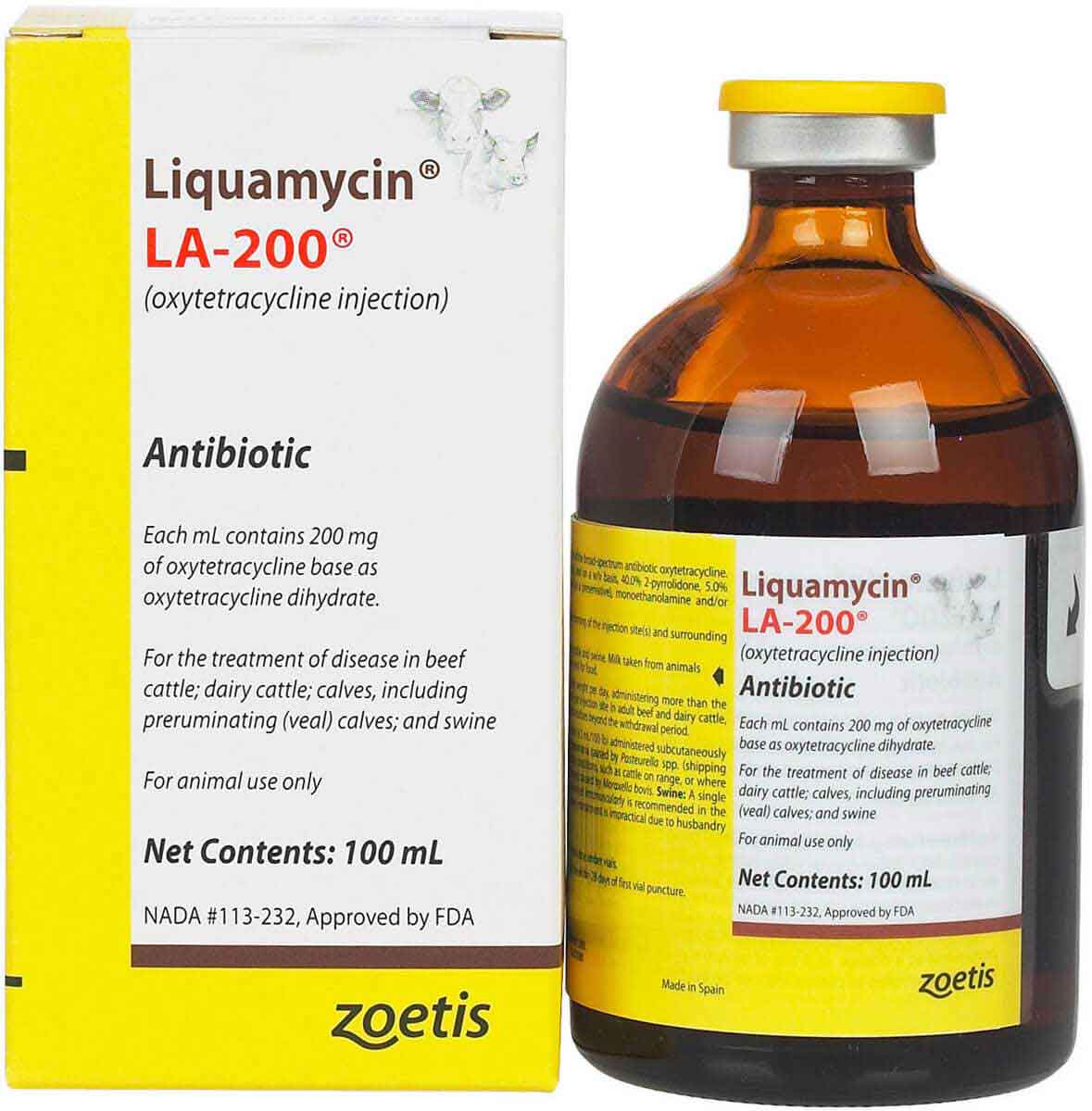 Zoetis - Liquamycin LA 200 - 100 cc (Rx) – Steve Regan Company
