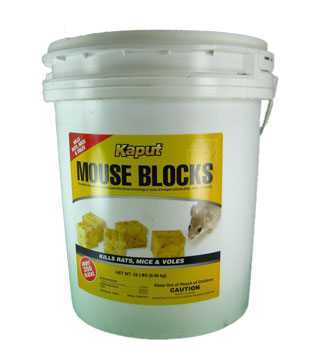 Kaput - Rat, Mouse, Vole Bait - Blocks - Pail - 22 lb – Steve Regan Company