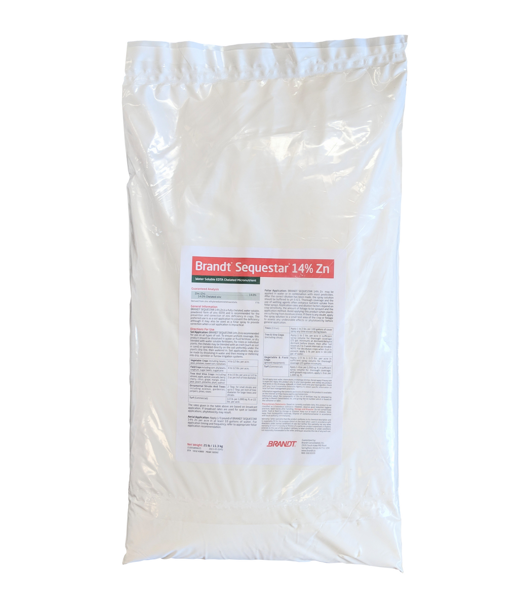BRANDT - Sequestar Zinc Chelate 14% - 25 lb – Steve Regan Company