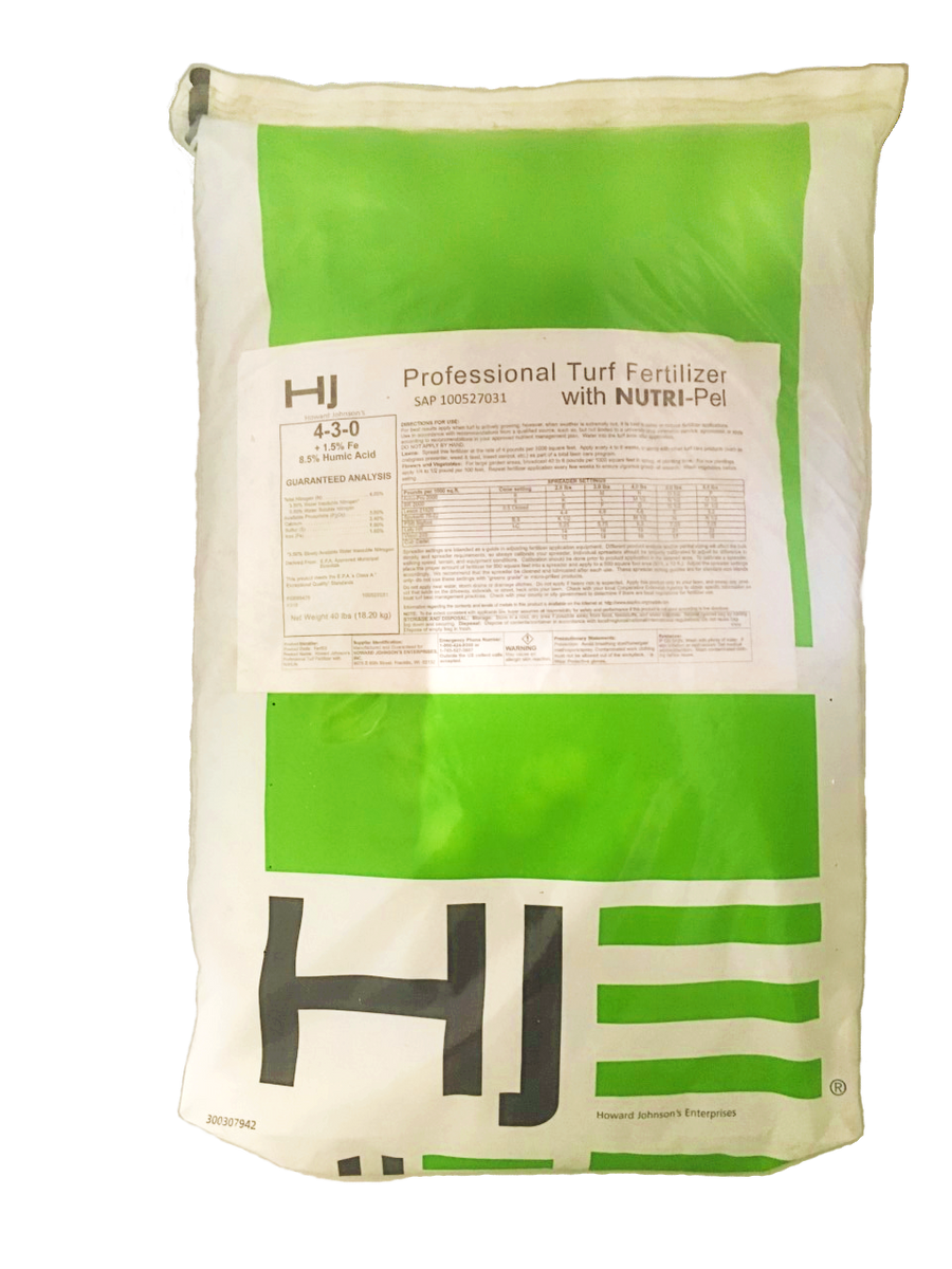 HJE - Nutri-Pel 4-3-0 - 1.5%(Fe) - 1%(S) - 40 lbs – Steve Regan Company