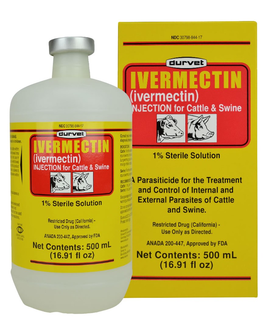 Durvet - Ivermectin 1% Injection - 500 ml – Steve Regan Company