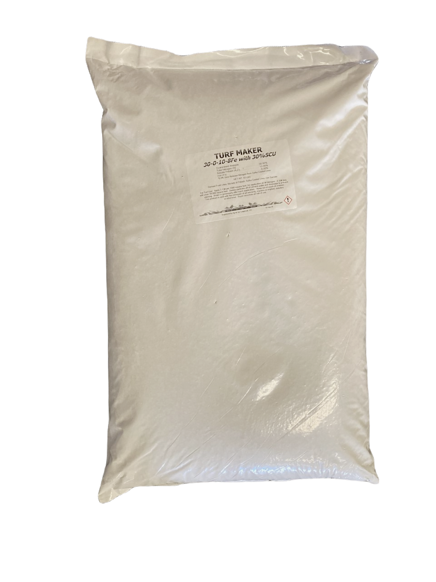 Turf Maker - Turf Fertilizer 30-0-10-30% XCU-8% Fe - 50 lb – Steve ...